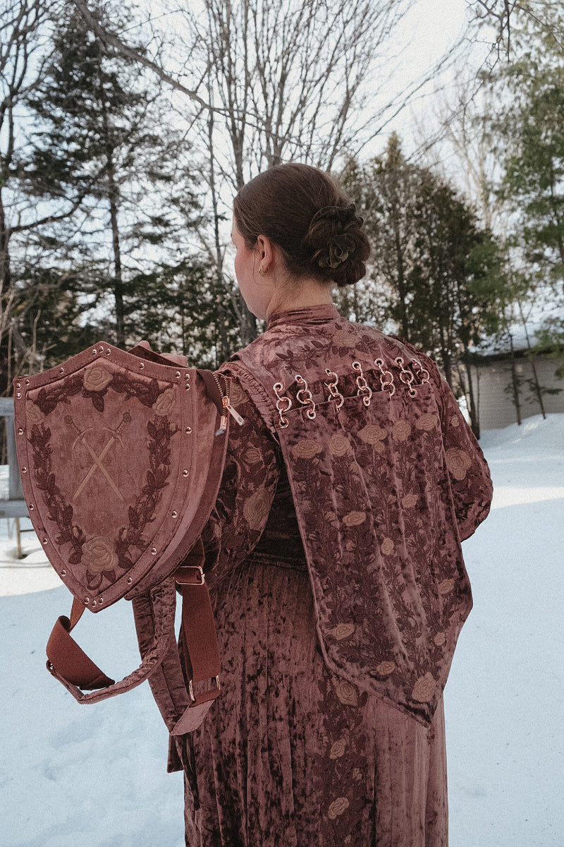 PREORDER- Rose Gold Shield Backpack- Lady Knights & Sword Maidens coll ...